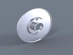 Threaded Shaft Retaining Disc/Nut-R/L Knob Assembly - EDC Parts